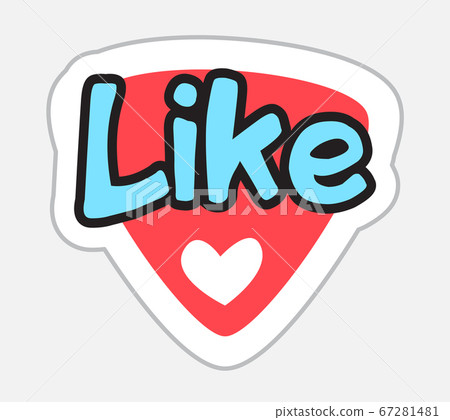 Like sticker in retro style - Stock Illustration [67281481] - PIXTA