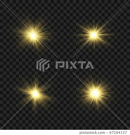 Yellow light stars. - Stock Illustration [67284137] - PIXTA