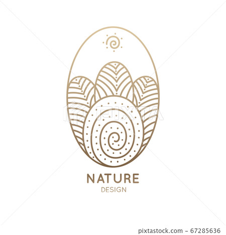 Logo oval nature - Stock Illustration [67285636] - PIXTA