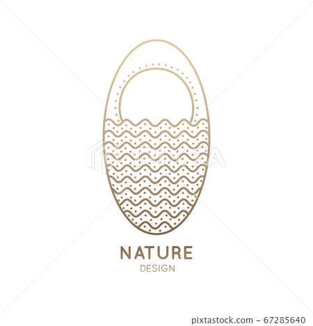 Logo oval nature - Stock Illustration [67285640] - PIXTA