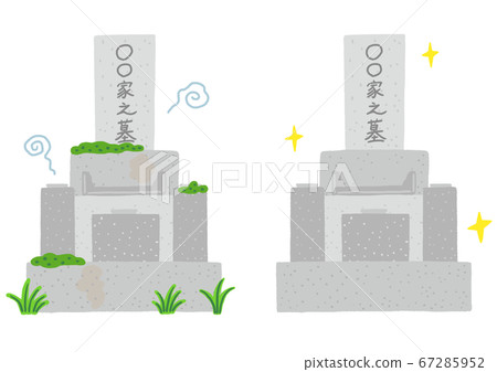 A dirty tomb before cleaning and a shiny tomb... - Stock Illustration ...