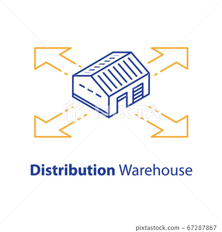 Distribution_warehouse_4_directions.eps - Stock Illustration [67287867 ...