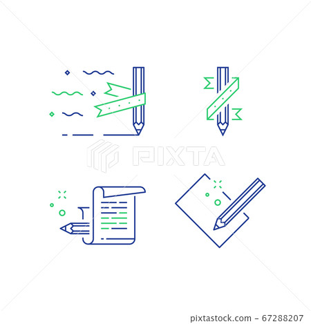 Creative_writing_set_2.eps - Stock Illustration [67288207] - PIXTA
