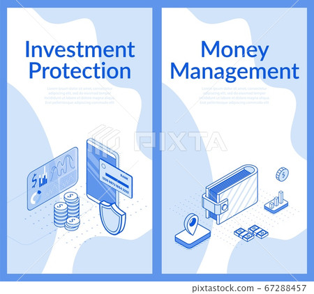 Investment protection concept, money management - Stock Illustration ...