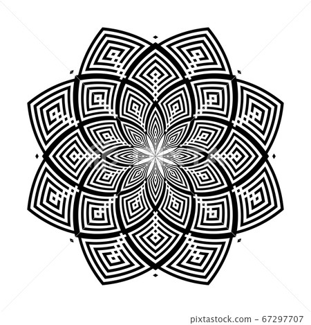 Abstract geometric circle rotation pattern. - Stock Illustration ...