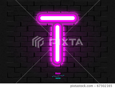 Vector Neon Letter - Stock Illustration [67302165] - PIXTA