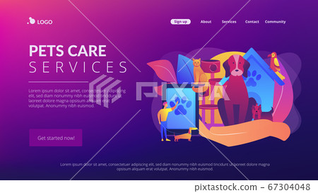 Pet services concept landing page - Stock Illustration [67304048] - PIXTA