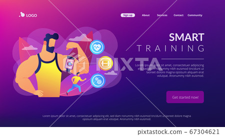 Smart training concept landing page. - Stock Illustration [67304621 ...