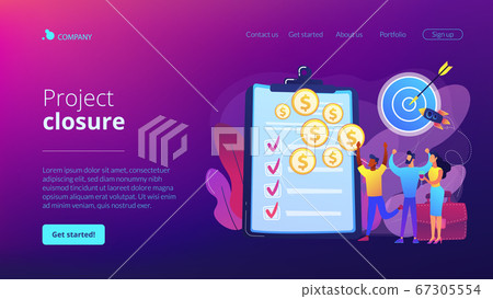 Project closure concept landing page - Stock Illustration [67305554 ...