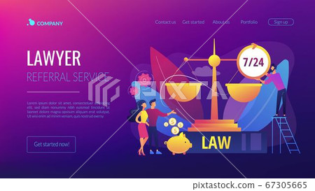 Legal services concept landing page - Stock Illustration [67305665] - PIXTA