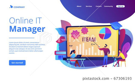 IT management courses concept landing page - Stock Illustration [67306193] - PIXTA