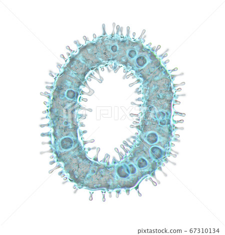 Alphabet made of virus isolated on white... - Stock Illustration ...