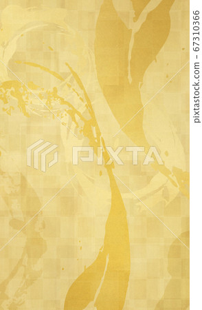 Gold-Japanese style background material-water... - Stock Illustration ...