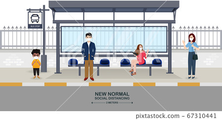 New normal vector illustration, People maintain - Stock Illustration ...