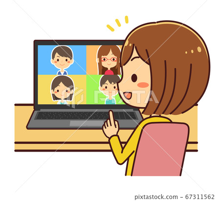 Telework Remote Work Proposal Illustration - Stock Illustration ...