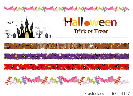 Halloween material line set - Stock Illustration [67314367] - PIXTA