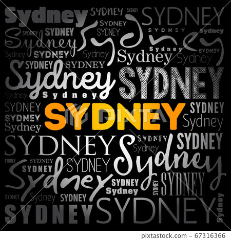 Sydney wallpaper word cloud, travel concept - Stock Illustration ...