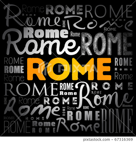 Rome wallpaper word cloud, travel concept - Stock Illustration ...