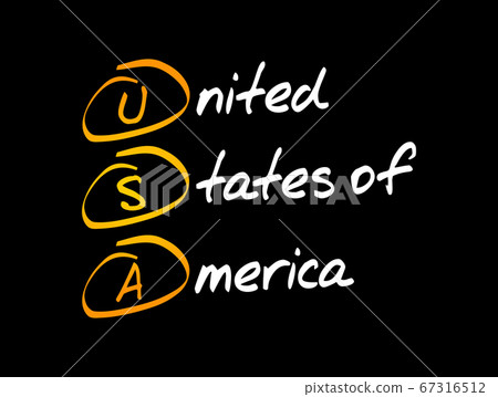 USA - United States of America acronym - Stock Illustration [67316512 ...