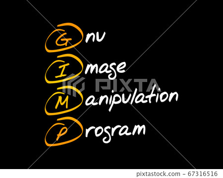 GIMP - Gnu Image Manipulation Program acronym - Stock Illustration ...