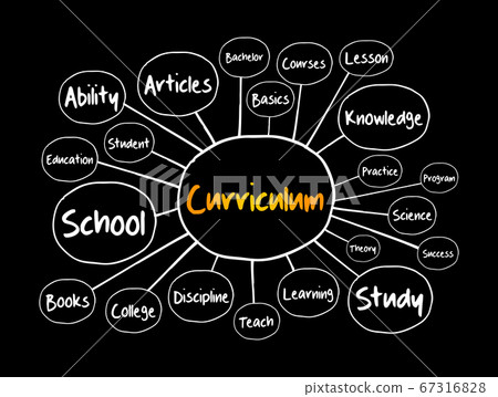 Curriculum mind map, education concept - Stock Illustration [67316828 ...