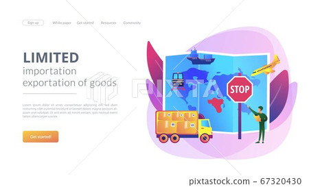 Embargo regulation concept landing page - Stock Illustration [67320430 ...