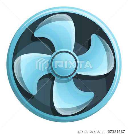 Fan ventilation system icon, cartoon style - Stock Illustration ...