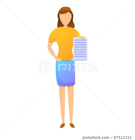 Contract purchasing manager icon, cartoon style - Stock Illustration ...