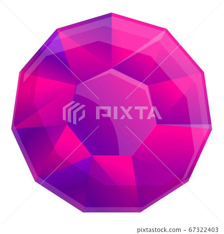 Purple gem icon, cartoon style - Stock Illustration [67322403] - PIXTA