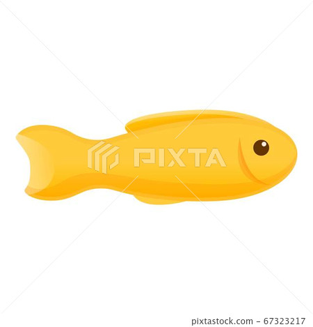Yellow fish icon, cartoon style - Stock Illustration [67323217] - PIXTA