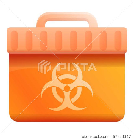 Biohazard box icon, cartoon style-插圖素材 [67323347] - PIXTA圖庫