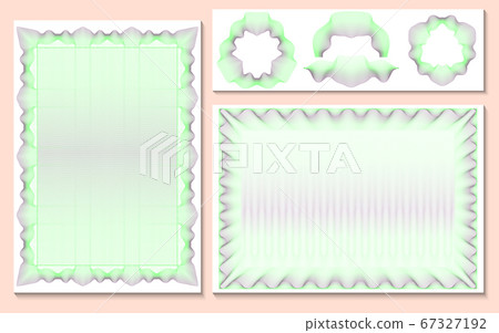 Set of Template for certificate, currency and - Stock Illustration ...