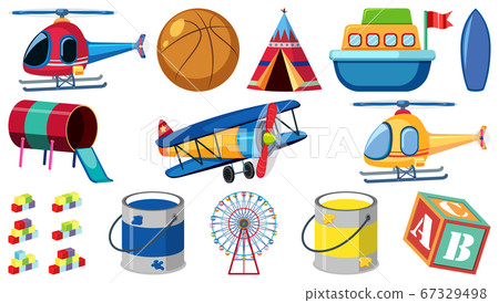 Set of various objects cartoon - Stock Illustration [67329498] - PIXTA