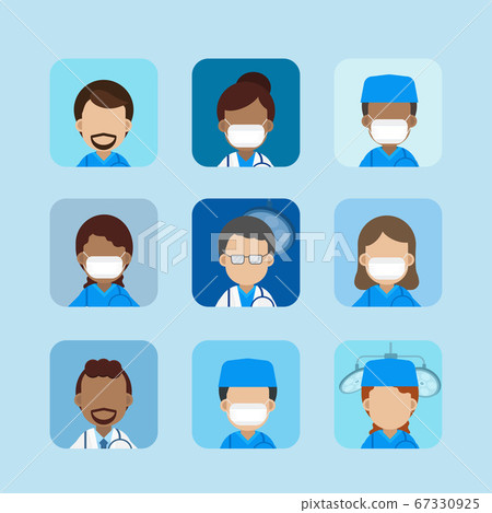 Set of doctor and surgeon avatars - Stock Illustration [67330925] - PIXTA