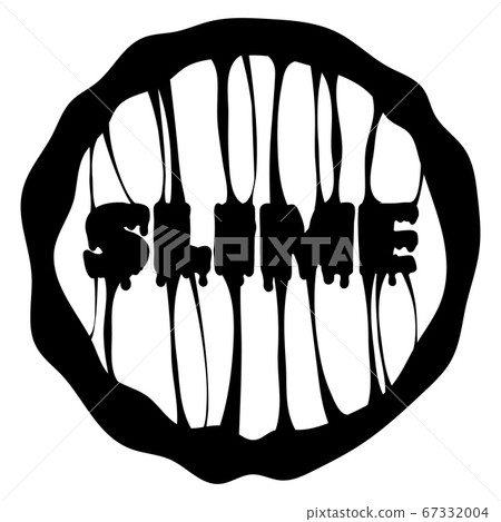 Slime word letters text logotype template.... - Stock Illustration ...