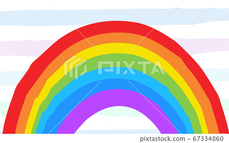 Doodle rainbow. scribble art. Bright coloured... - Stock Illustration ...