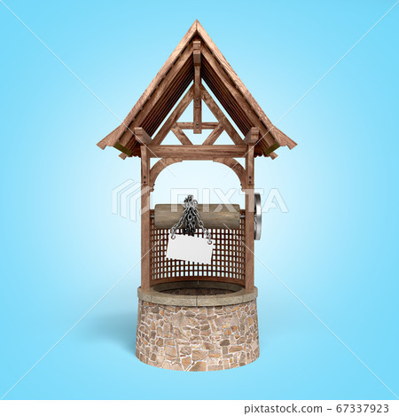 mining concept plate attached to the well chain 3d - Stock Illustration ...