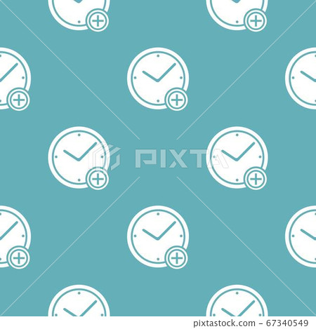 Time plus pattern seamless blue - Stock Illustration [67340549] - PIXTA