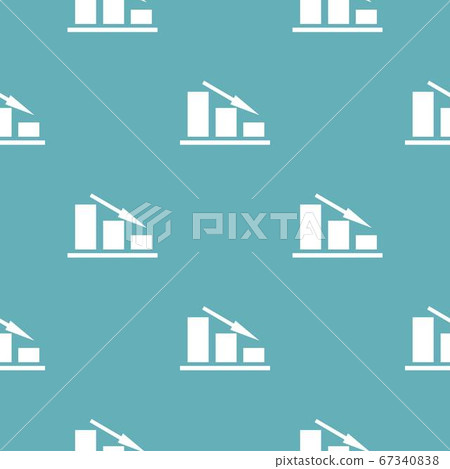 Down chart pattern seamless blue - Stock Illustration [67340838] - PIXTA