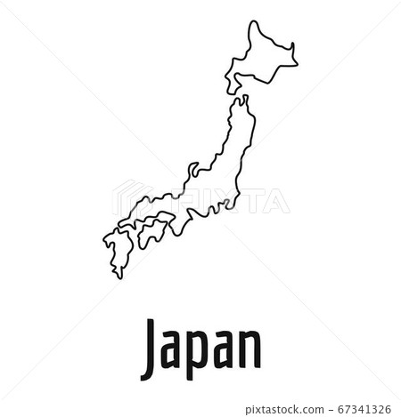 Japan map thin line vector simple-插圖素材 [67341326] - PIXTA圖庫