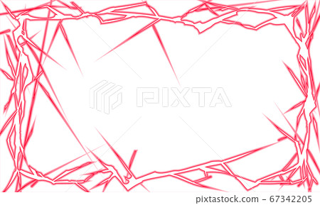 Rectangle frame of lightning red transparent/white - Stock Illustration ...