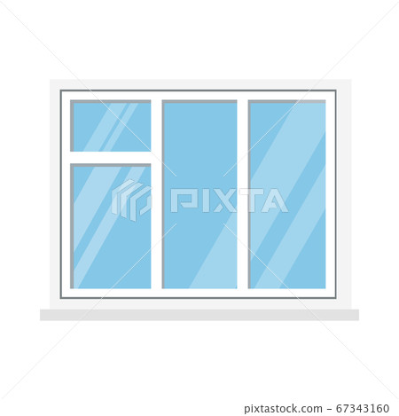White plastic room window icon isolated on... - Stock Illustration ...