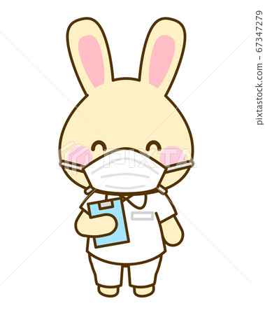 Pediatric nurse rabbit illustration - Stock Illustration [67347279] - PIXTA