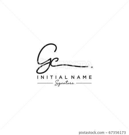 Letter GC Signature Logo Template Vector - Stock Illustration [67356173 ...