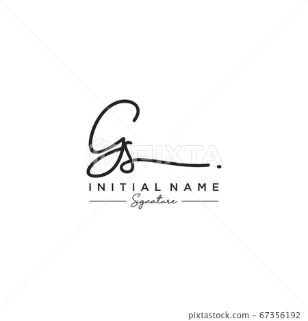 Letter GS Signature Logo Template Vector - Stock Illustration [67356192 ...