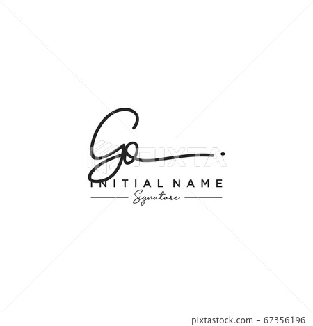 Letter GO Signature Logo Template Vector - Stock Illustration [67356196 ...