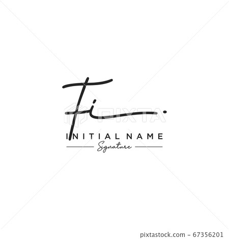 Letter FI Signature Logo Template Vector - Stock Illustration [67356201 ...