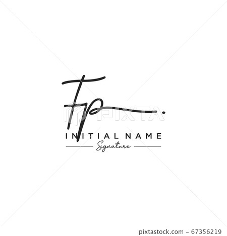 Letter FP Signature Logo Template Vector - Stock Illustration [67356219 ...