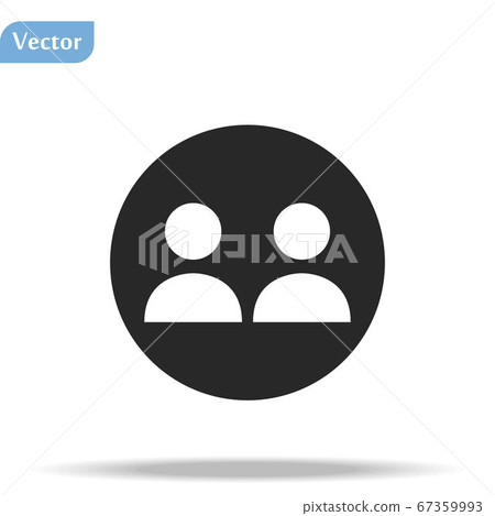 Two person icon, Social icon isolated on white... - Stock Illustration ...