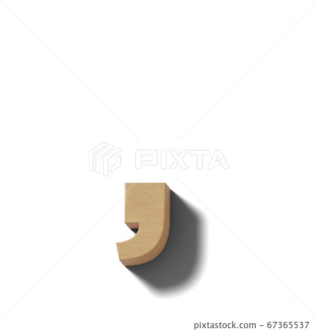 Realistic wooden letter block comma - Stock Illustration [67365537] - PIXTA